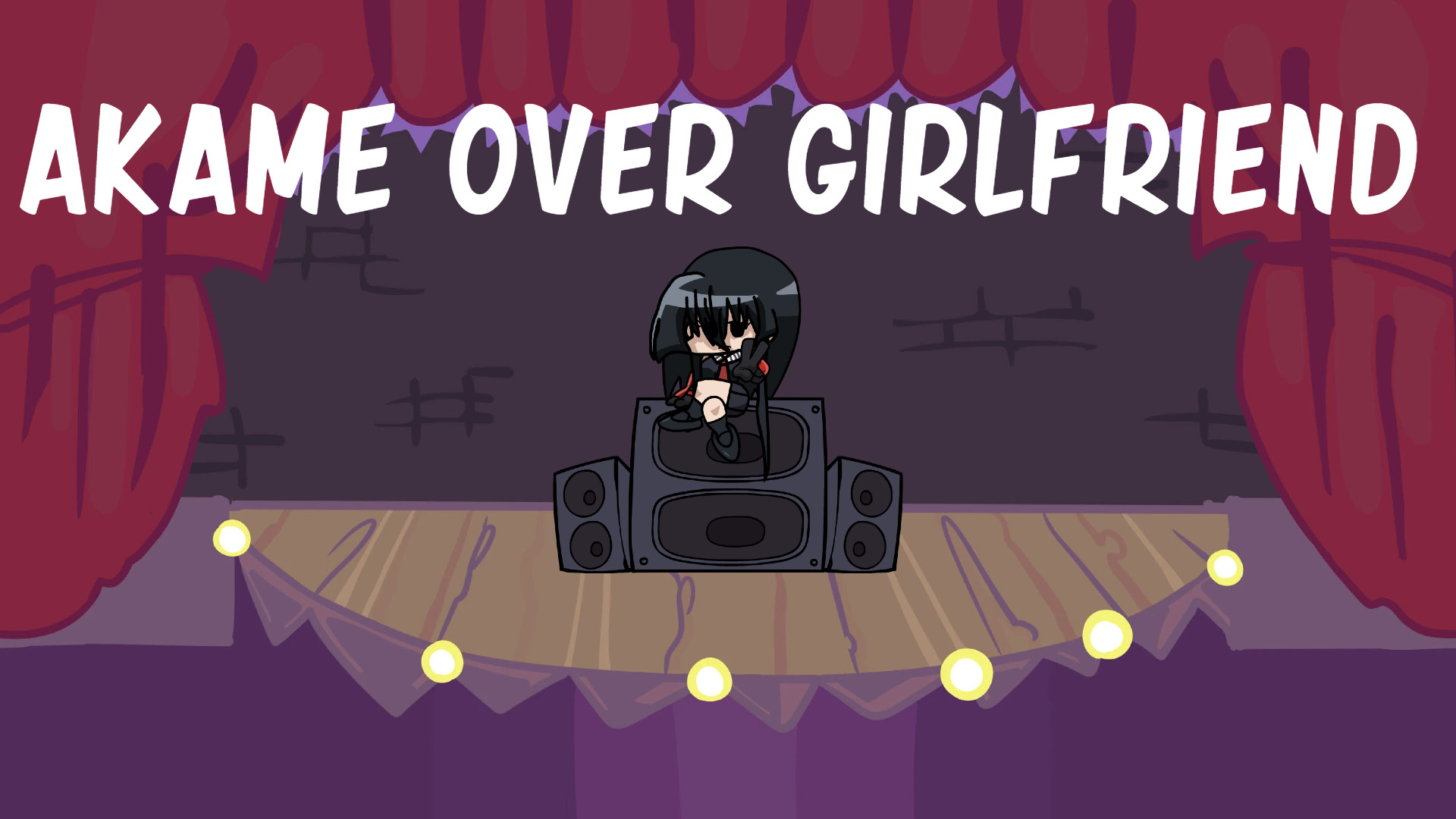 Akame over Girlfriend + FLA Mod for Friday Night Funkin' | FNF Mods