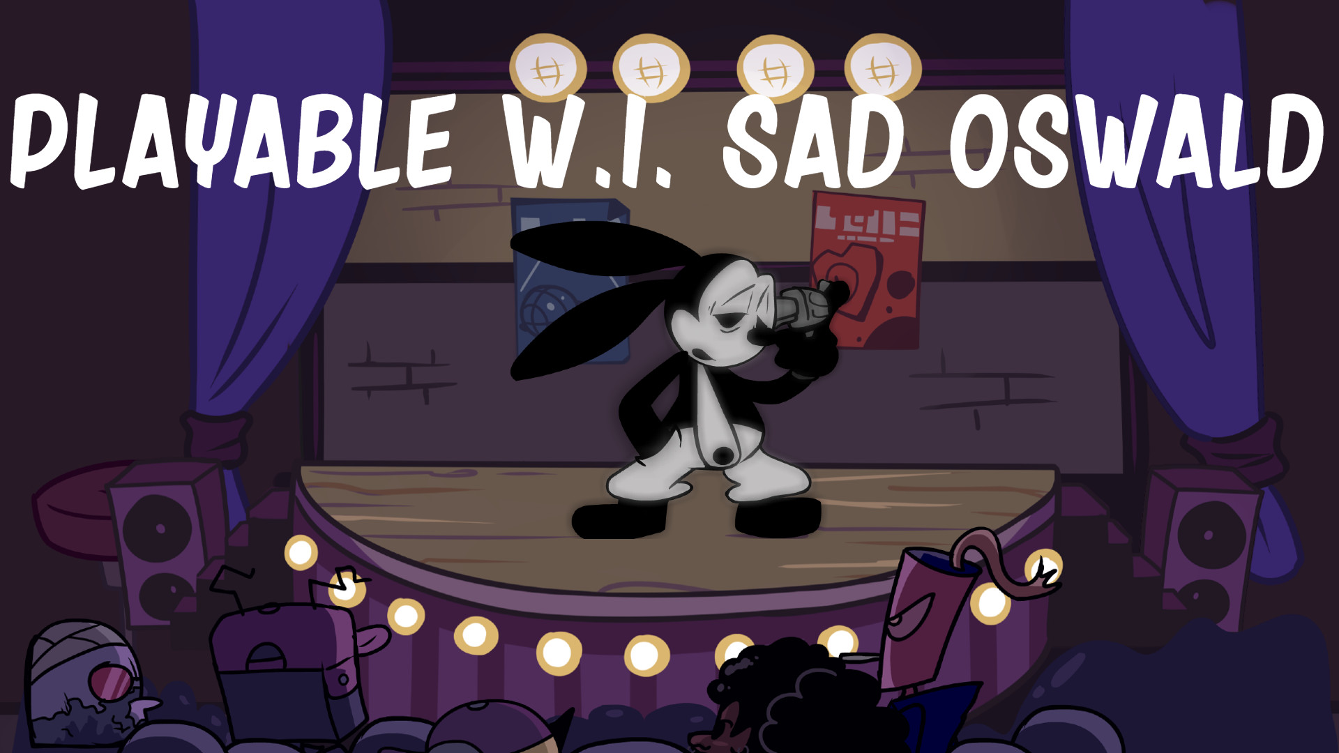 Playable W.I. Sad Oswald Mod for Friday Night Funkin' | FNF Mods