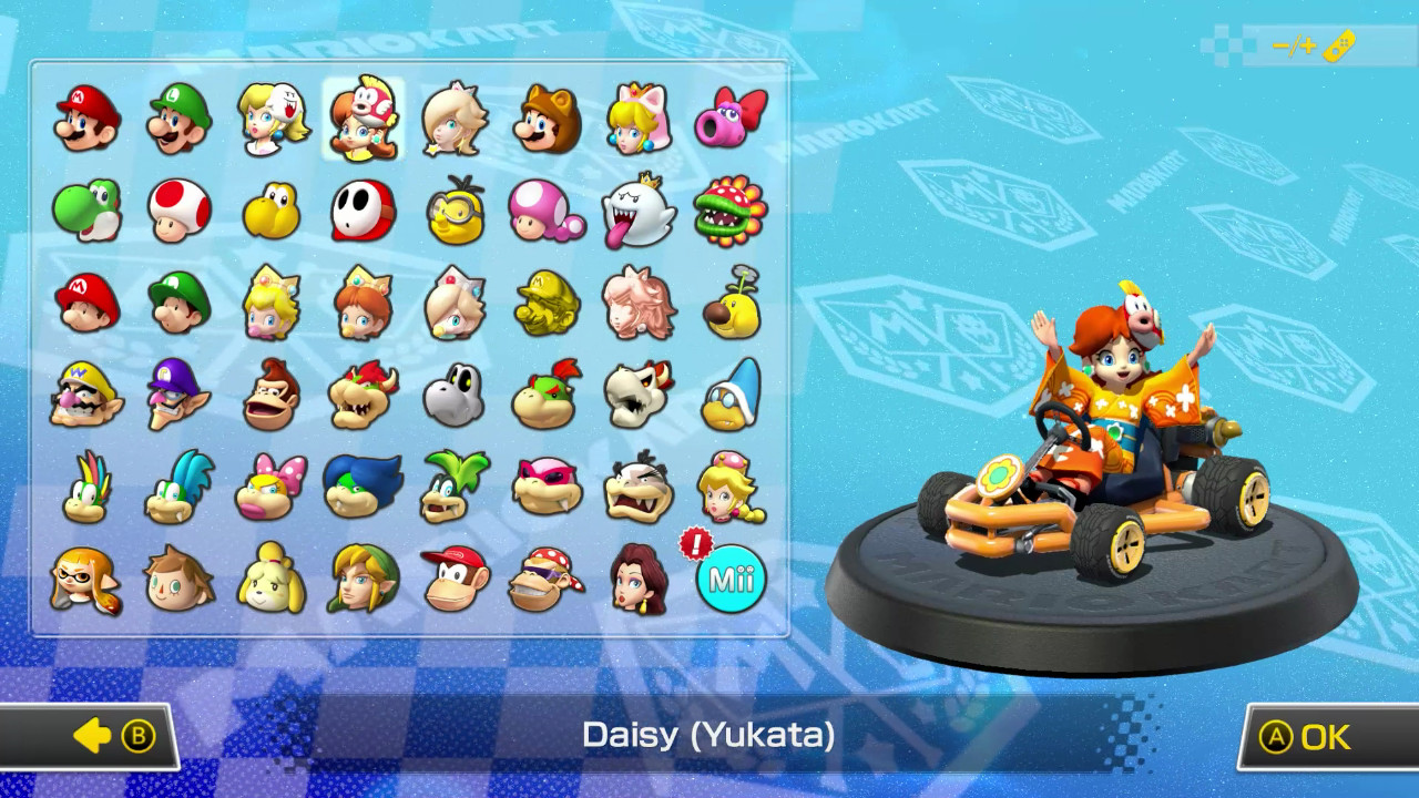 Peach (Yukata) & Daisy (Yukata) with MKT Animation Mod for Mario Kart 8 ...