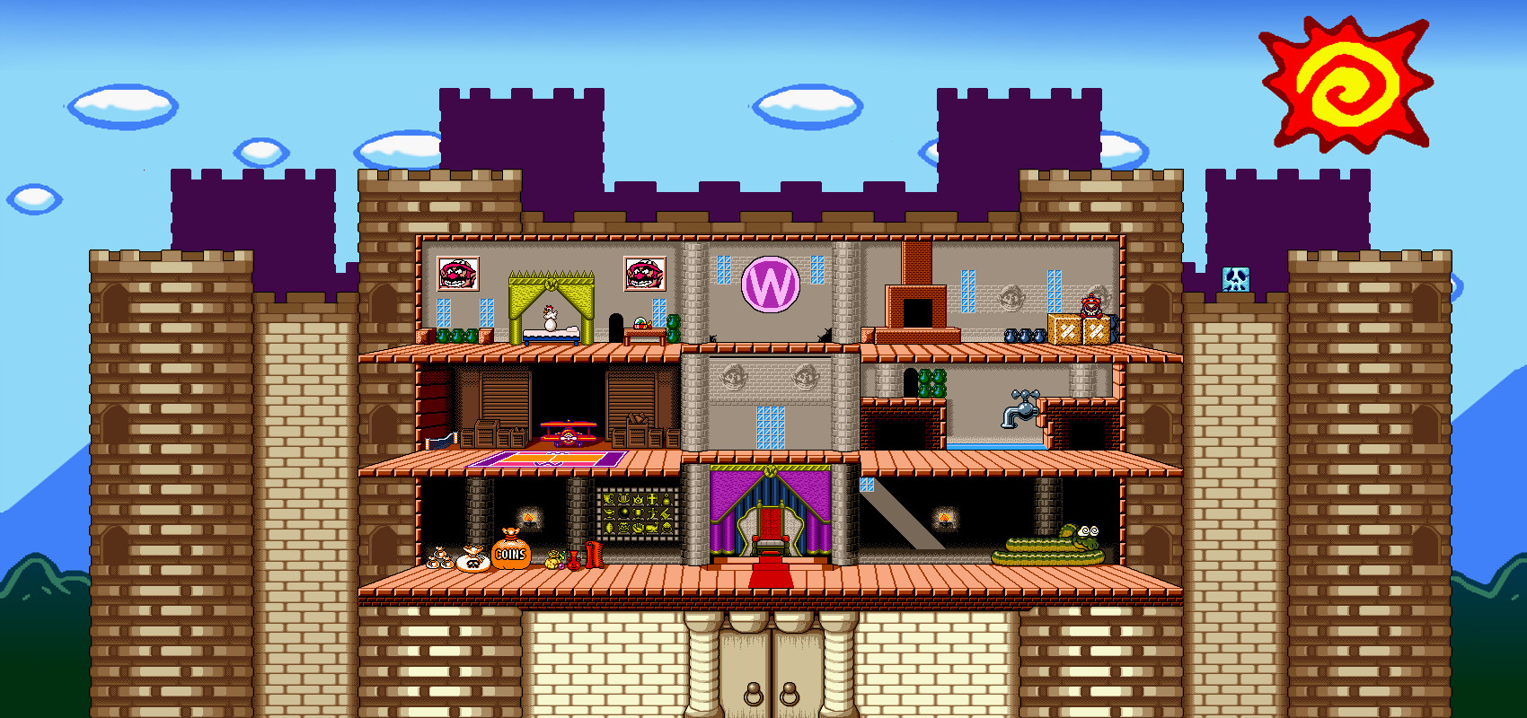 Wario Castle Remake (Wario Land II) Mod for Super Smash Bros. Crusade ...