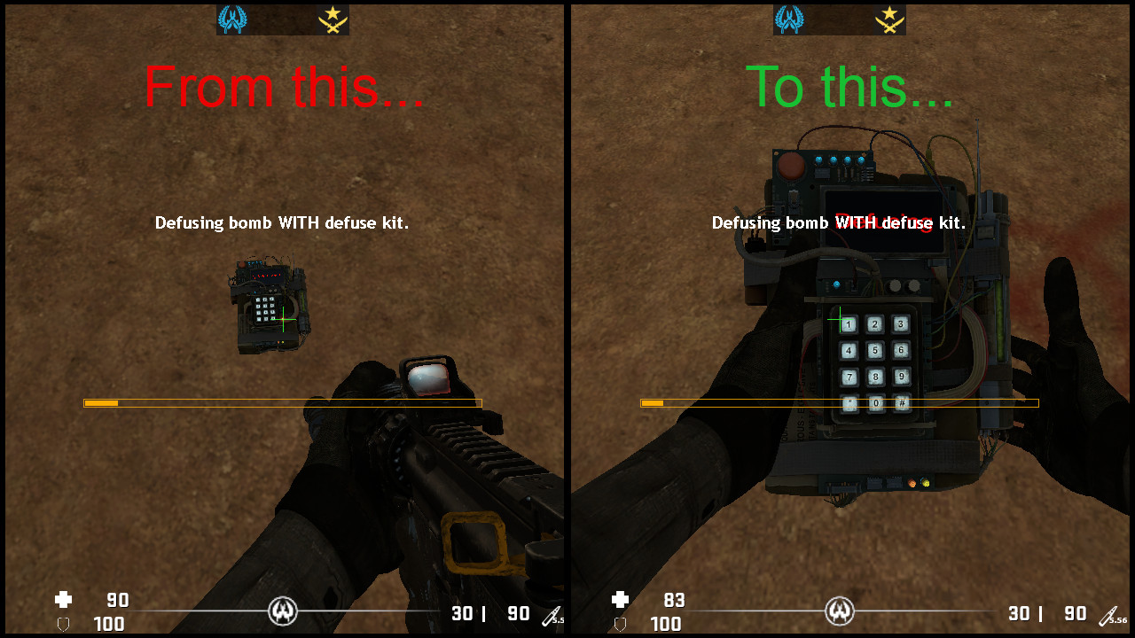 Defusing C4 With Animation Mod for Counter-Strike: Source | CS:S Mods