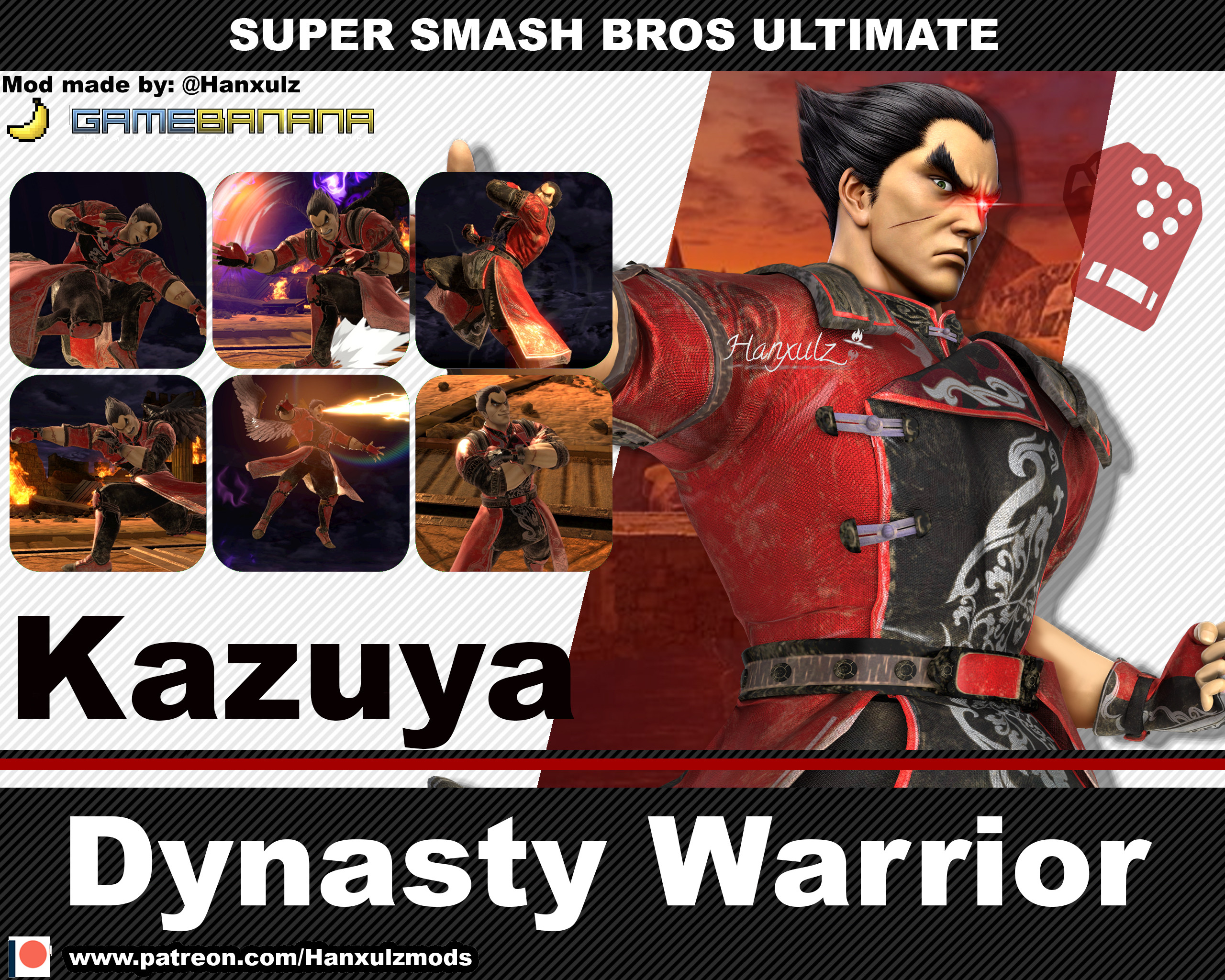 Kazuya (Dynasty Warrior) Mod for Super Smash Bros. Ultimate | SSBU Mods