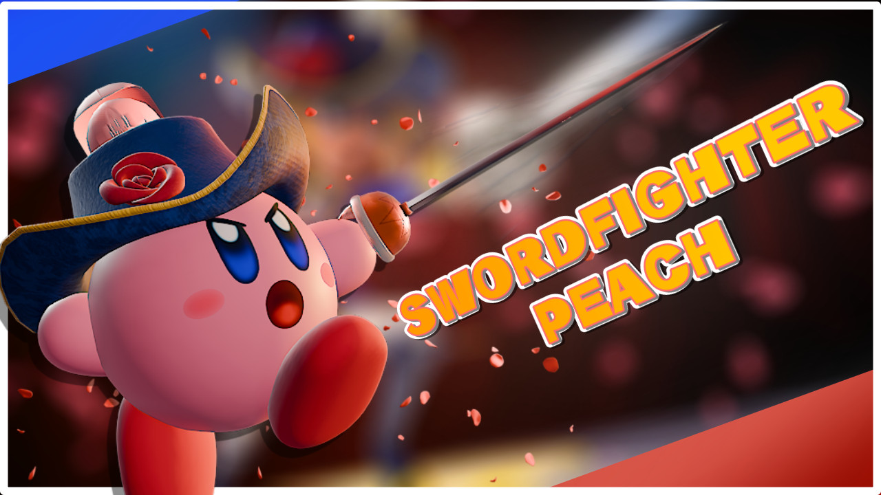 Swordfighter Peach Hat + Rapier Mod for Kirby Star Allies | KSA Mods