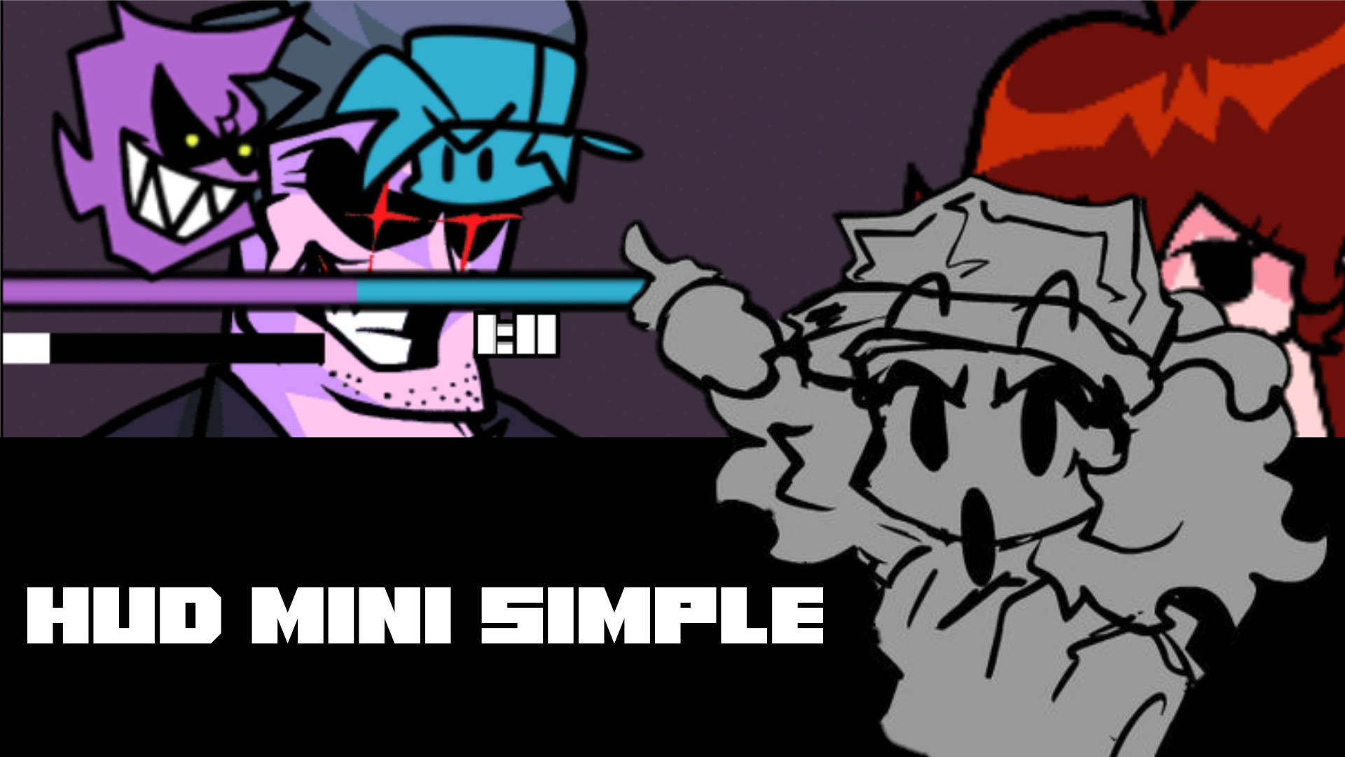 HUD MINI SIMPLE [A2] Mod for Friday Night Funkin' | FNF Mods