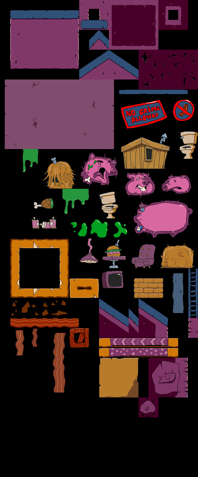 Tileset for Pig City Decoration Mod for Pizza Tower | PT Mods