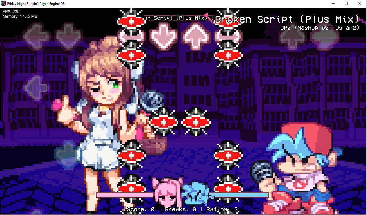 Pixel Valentines Monika Mod for Friday Night Funkin' | FNF Mods