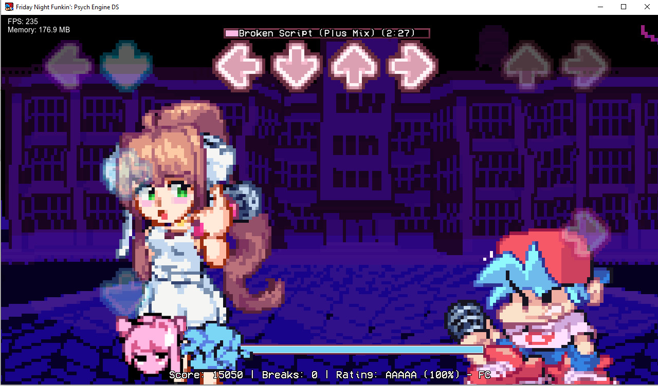 Pixel Valentines Monika Mod for Friday Night Funkin' | FNF Mods