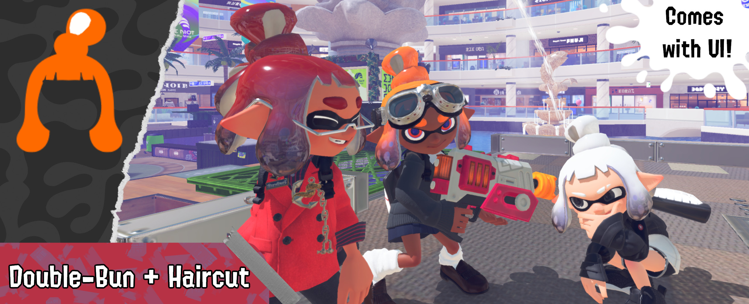 Double Bun + Haircut Style Mod for Splatoon 3 | Splatoon 3 Mods