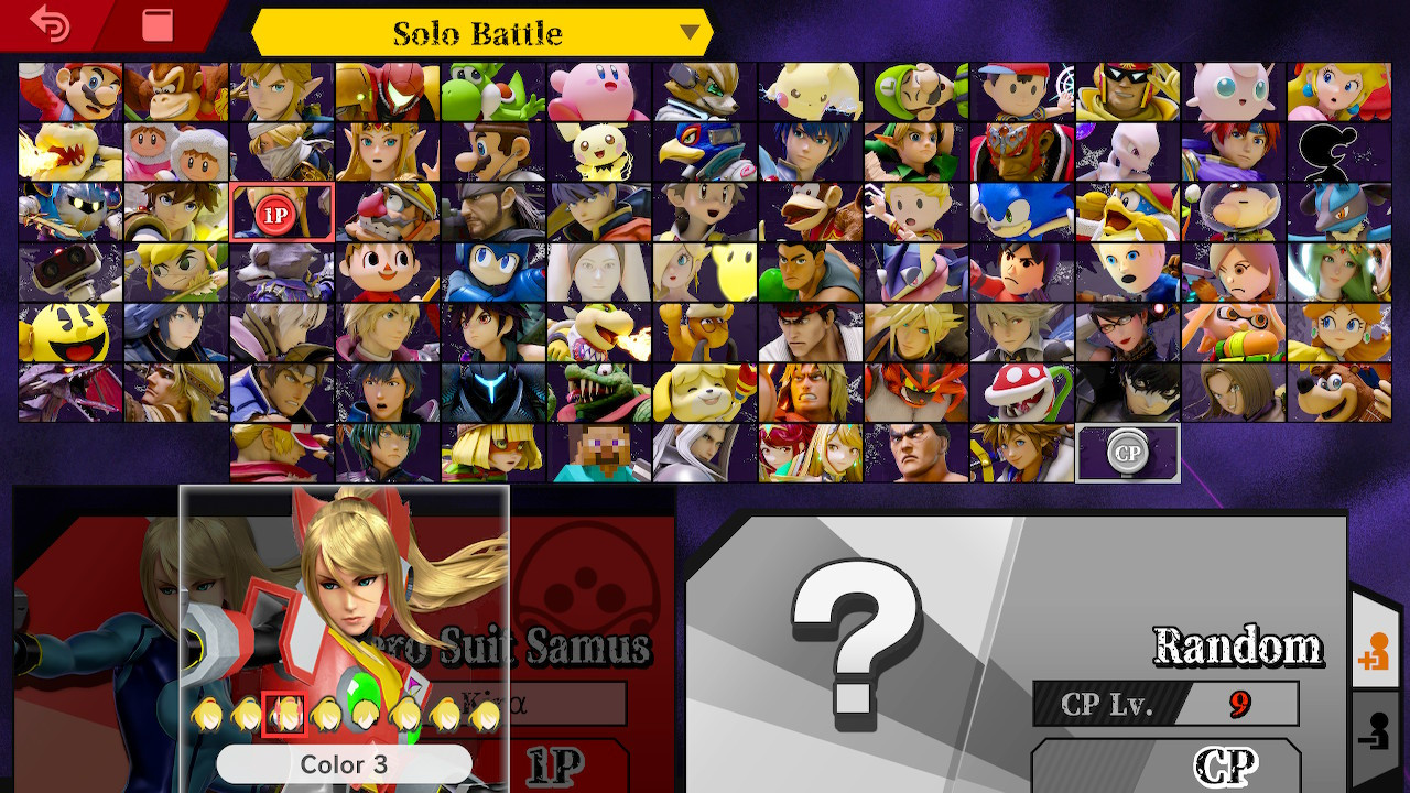 ZERO Suit Samus UI Mod for Super Smash Bros. Ultimate | SSBU Mods