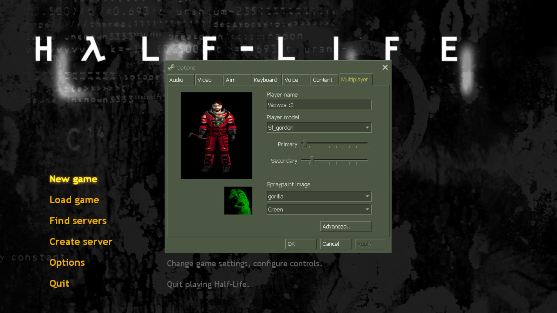 Signal lost gordon player model Mod for Half-Life | HL Mods