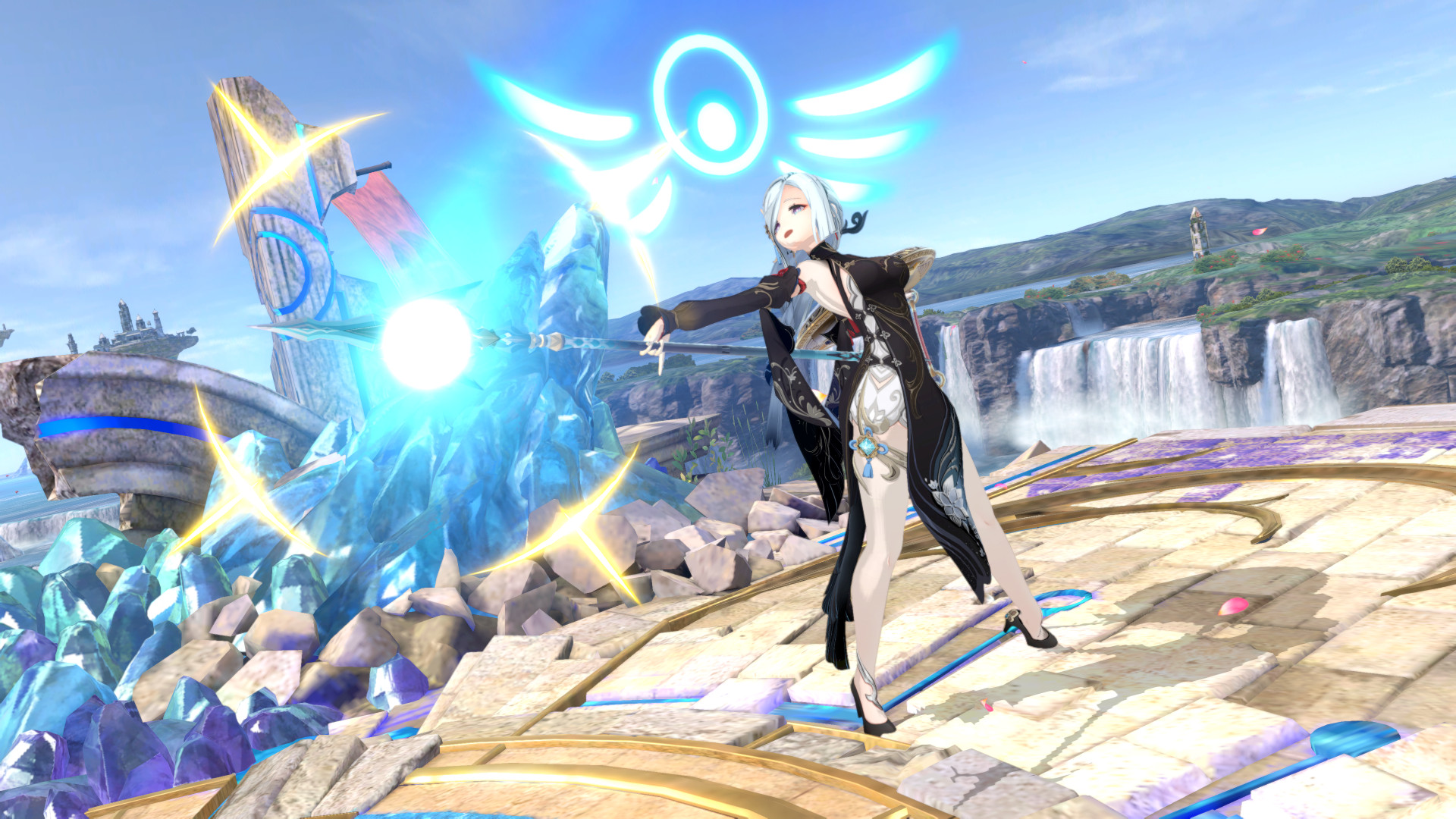 Shenhe (Frostflower Dew) (Genshin Impact) Mod for Super Smash Bros ...