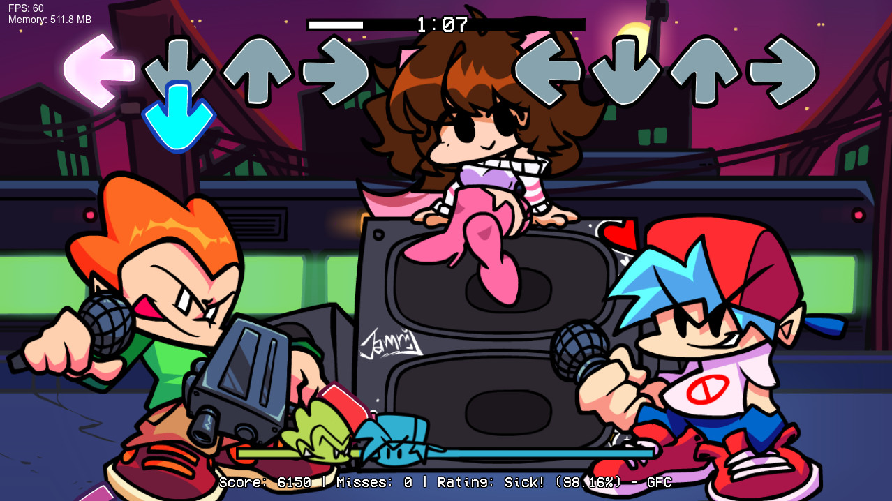 Jammy over GF Mod for Friday Night Funkin' | FNF Mods