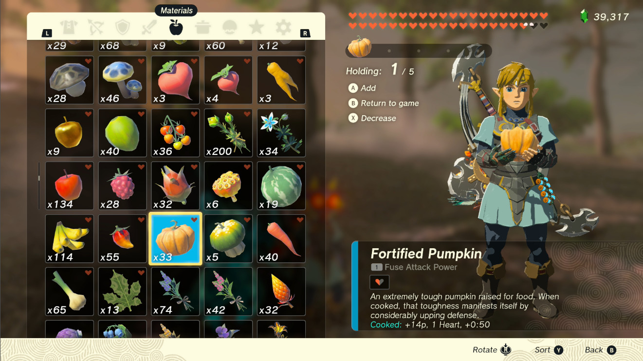 Cooking Data in Material Description Mod for The Legend of Zelda: Tears ...