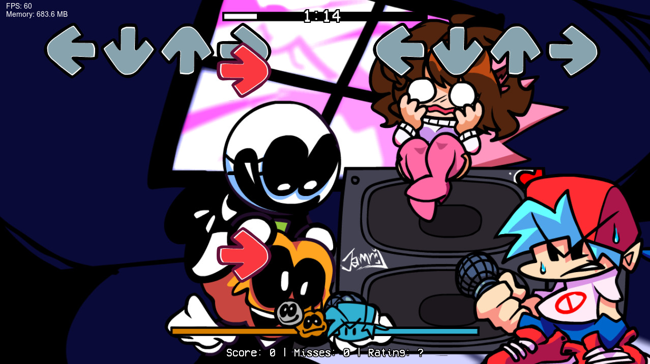 Jammy over GF Mod for Friday Night Funkin' | FNF Mods