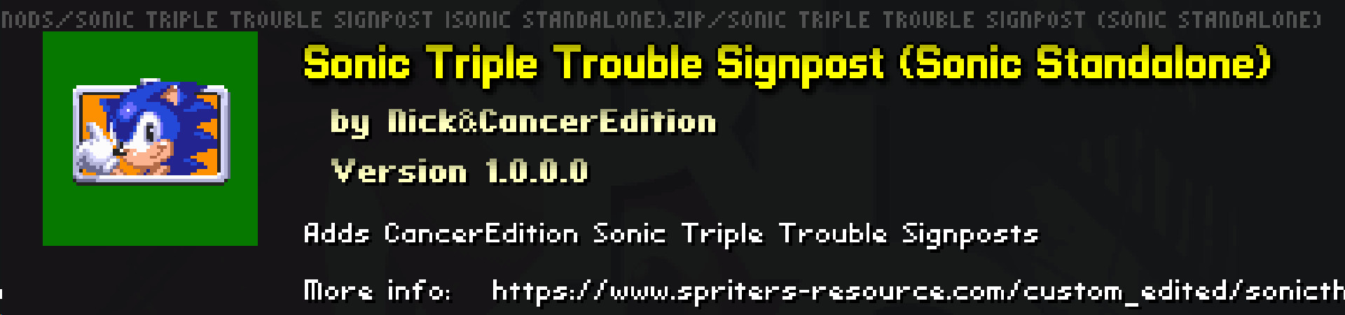 Sonic Triple Trouble Goal Plates!! Mod for Sonic 3 A.I.R. | S3AIR Mods