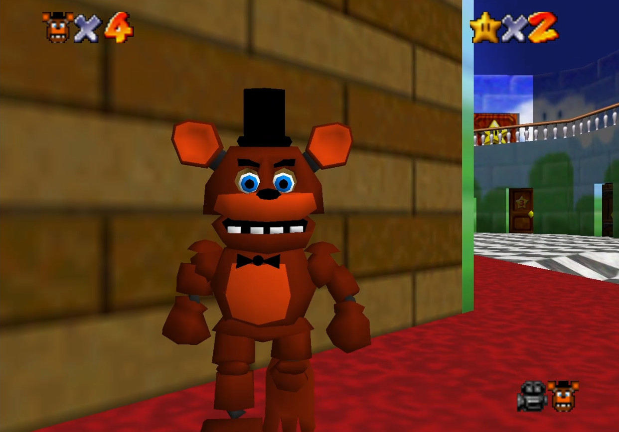 Freddy Fazbear in SM64 Mod for Super Mario 64 | SM64 Mods