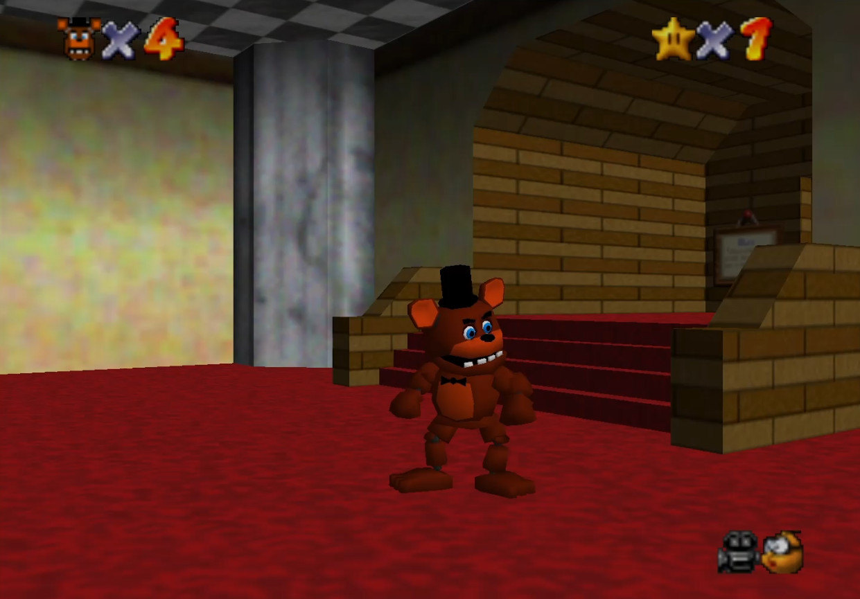 Freddy Fazbear in SM64 Mod for Super Mario 64 | SM64 Mods