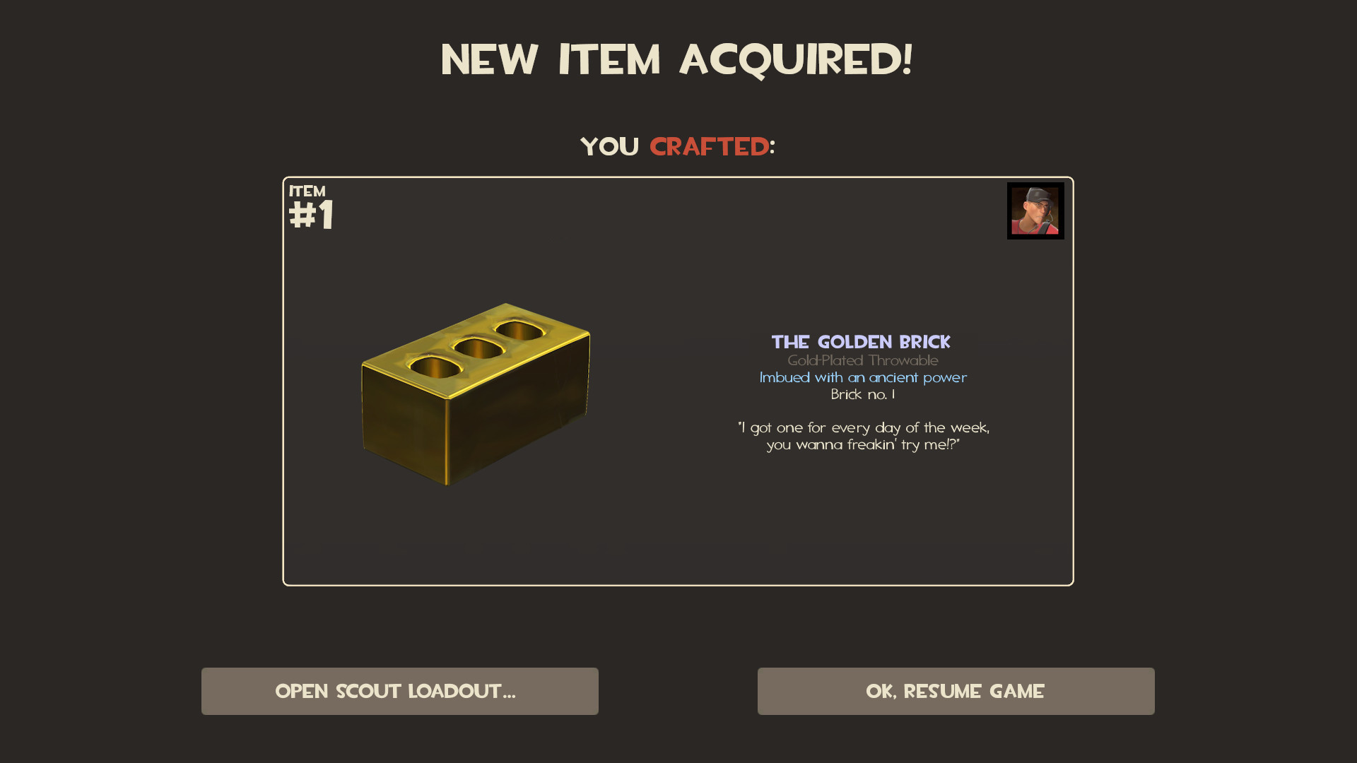 The 100% Golden Brick! Mod for Team Fortress 2 Classified | TF2Classic Mods