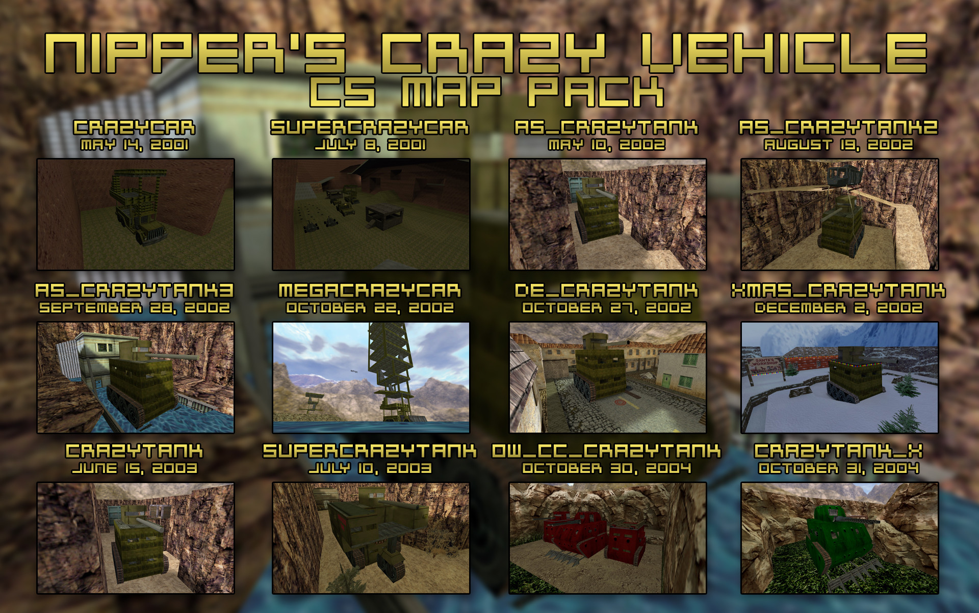 NIPPER's Crazy Vehicle Pack Mod for Counter-Strike 1.6 | CS1.6 Mods