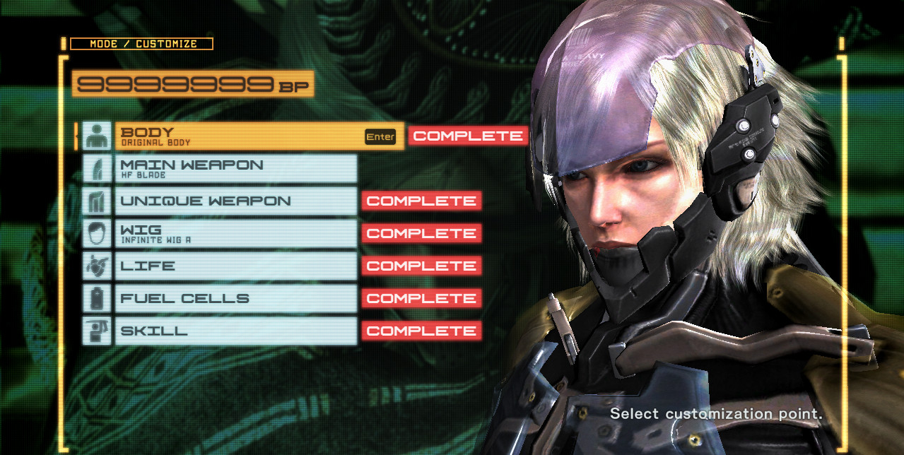 Default hair color for wigs Mod for Metal Gear Rising: Revengeance ...