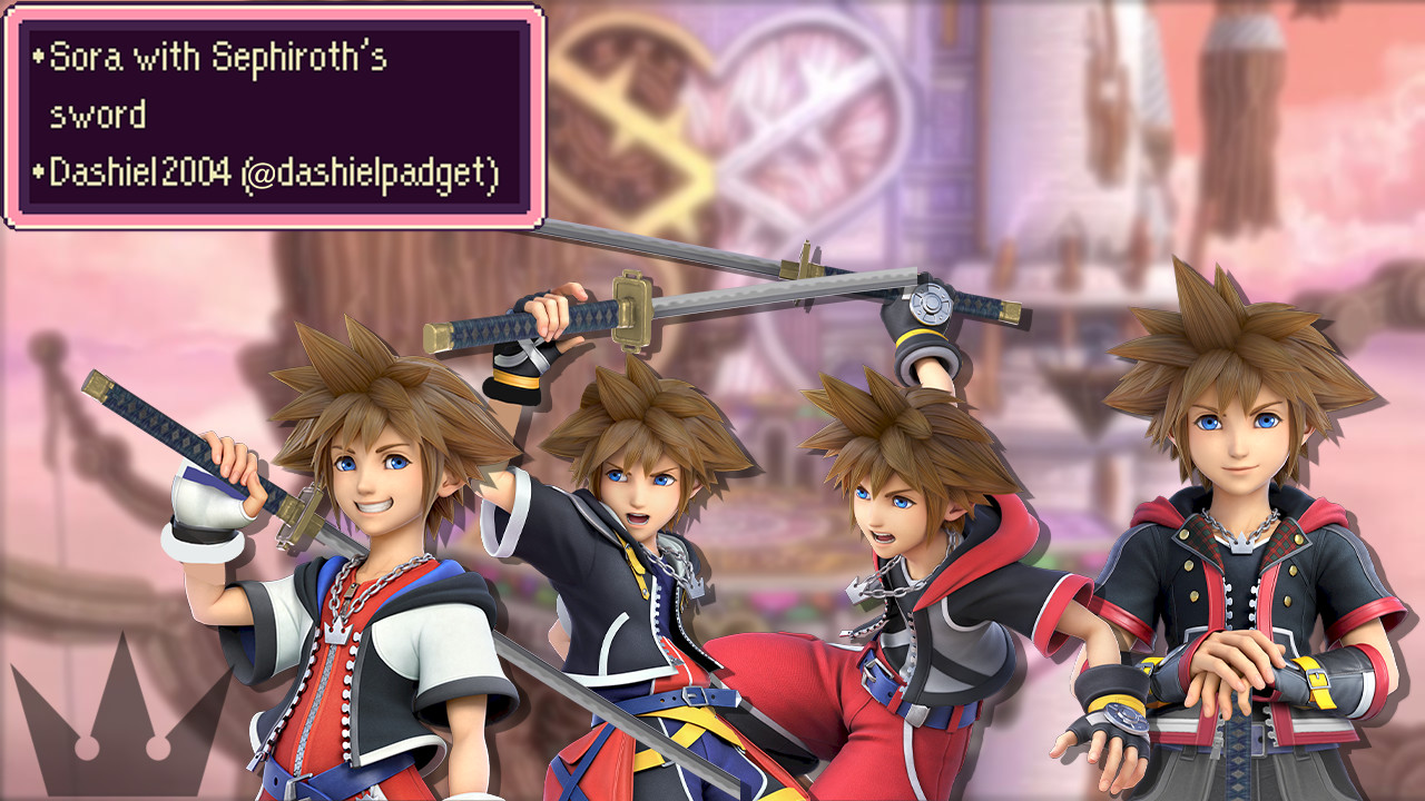 Sora with Sephiroth's sword Mod for Super Smash Bros. Ultimate | SSBU Mods