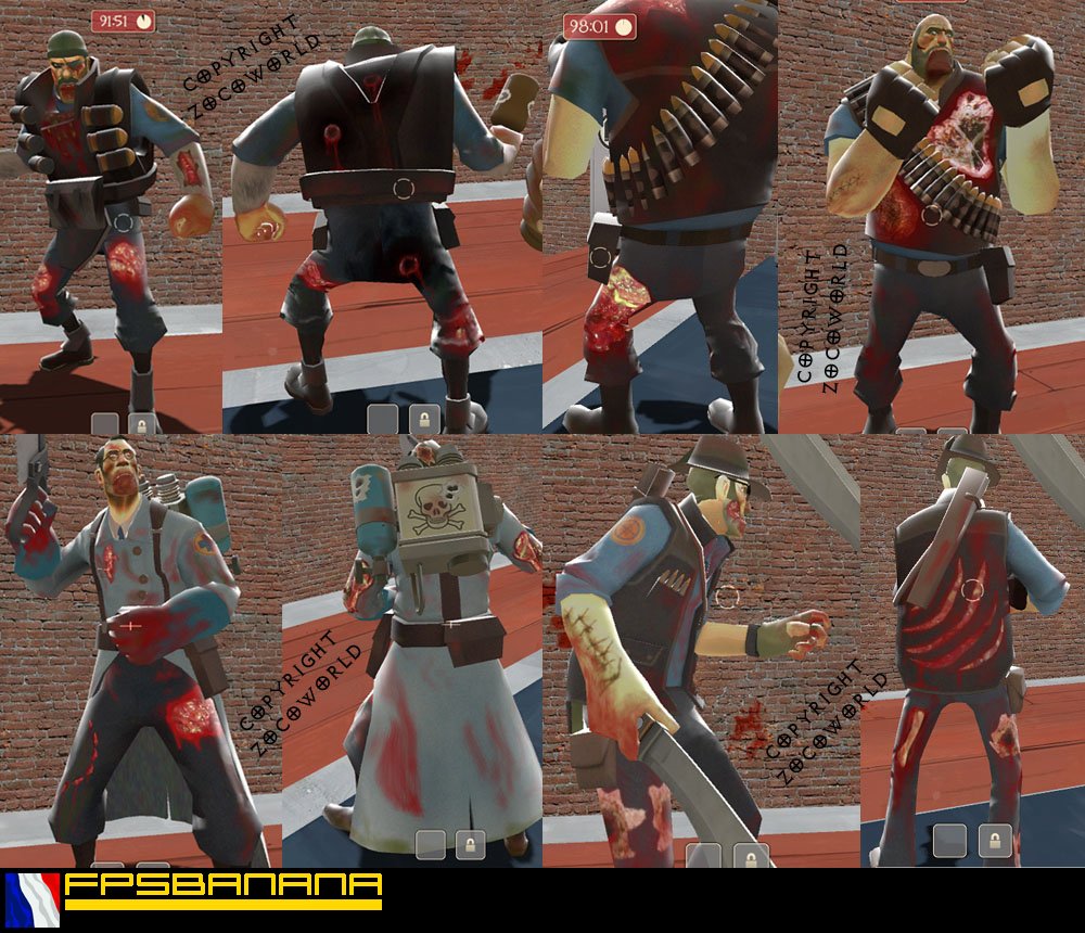 Zombies skins pack V1.0b Mod for Team Fortress 2 | TF2 Mods