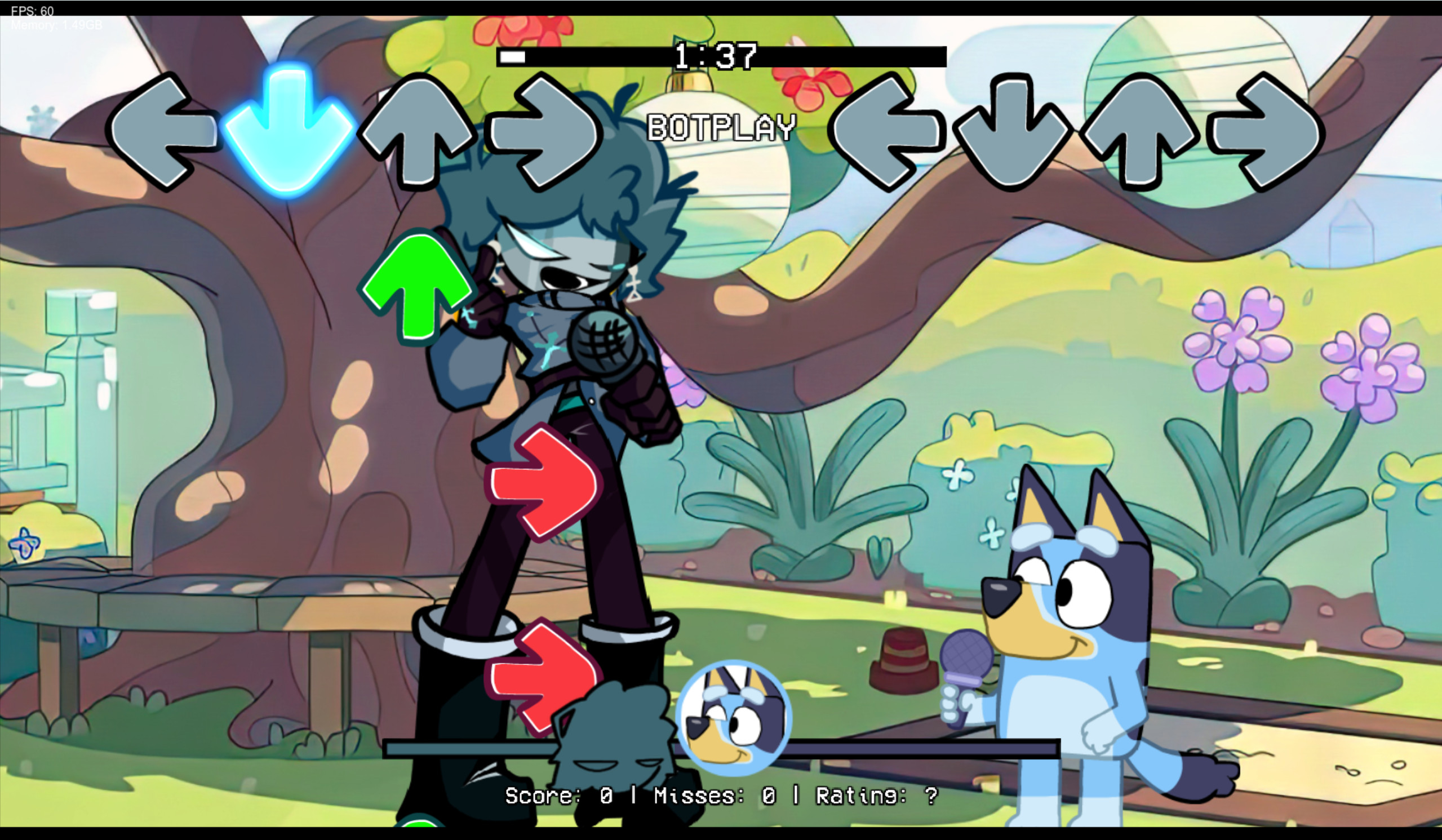 fnf bluey can can but everyone sing it Mod for Friday Night Funkin ...