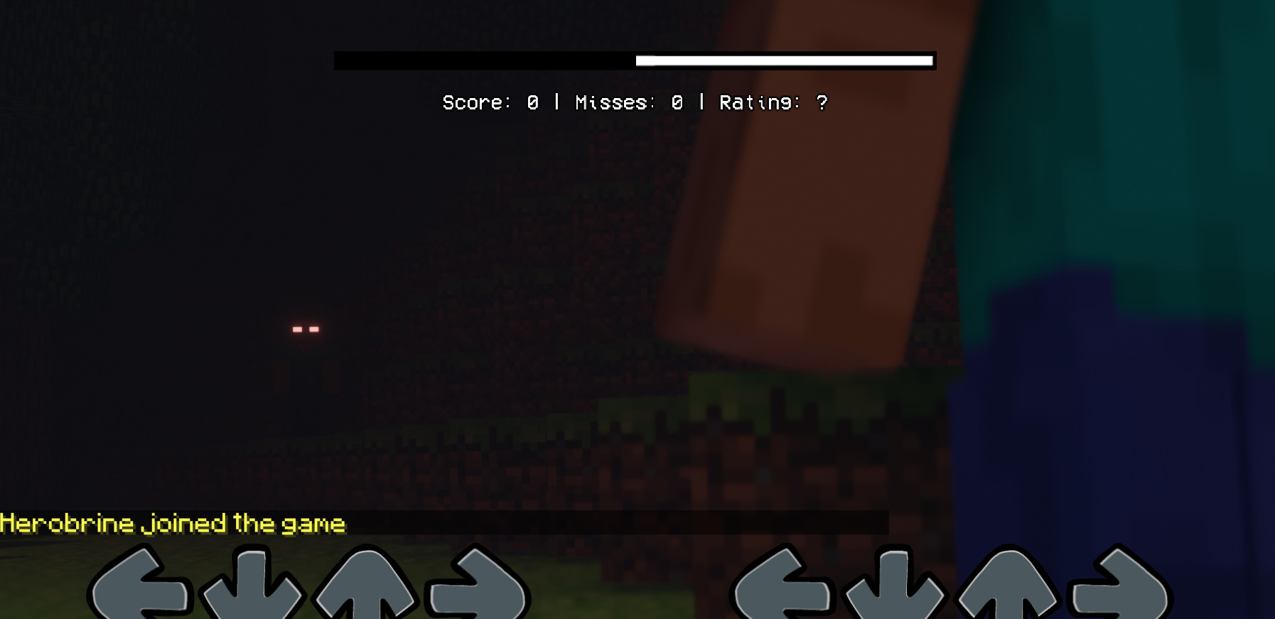 FNF: BEDROCK BOTTOM | VS HEROBRINE Mod for Friday Night Funkin' | FNF Mods