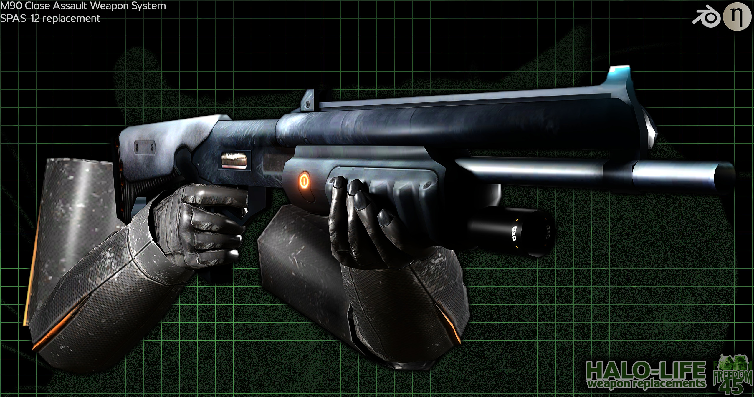 Halo CE M90 CAWS Mod for Half-Life 2 | HL2 Mods