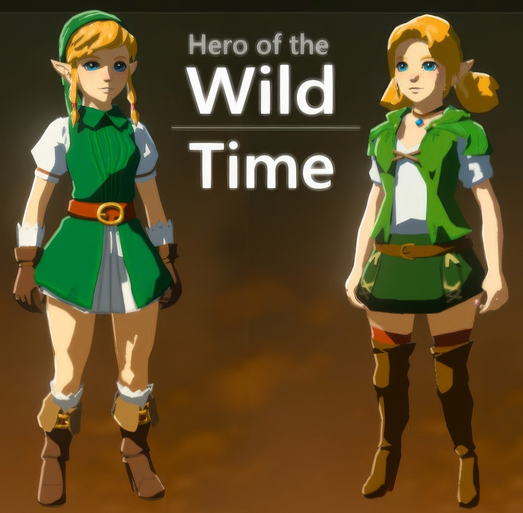Linkle Wild & Time sets Mod for The Legend of Zelda: Breath of the Wild ...