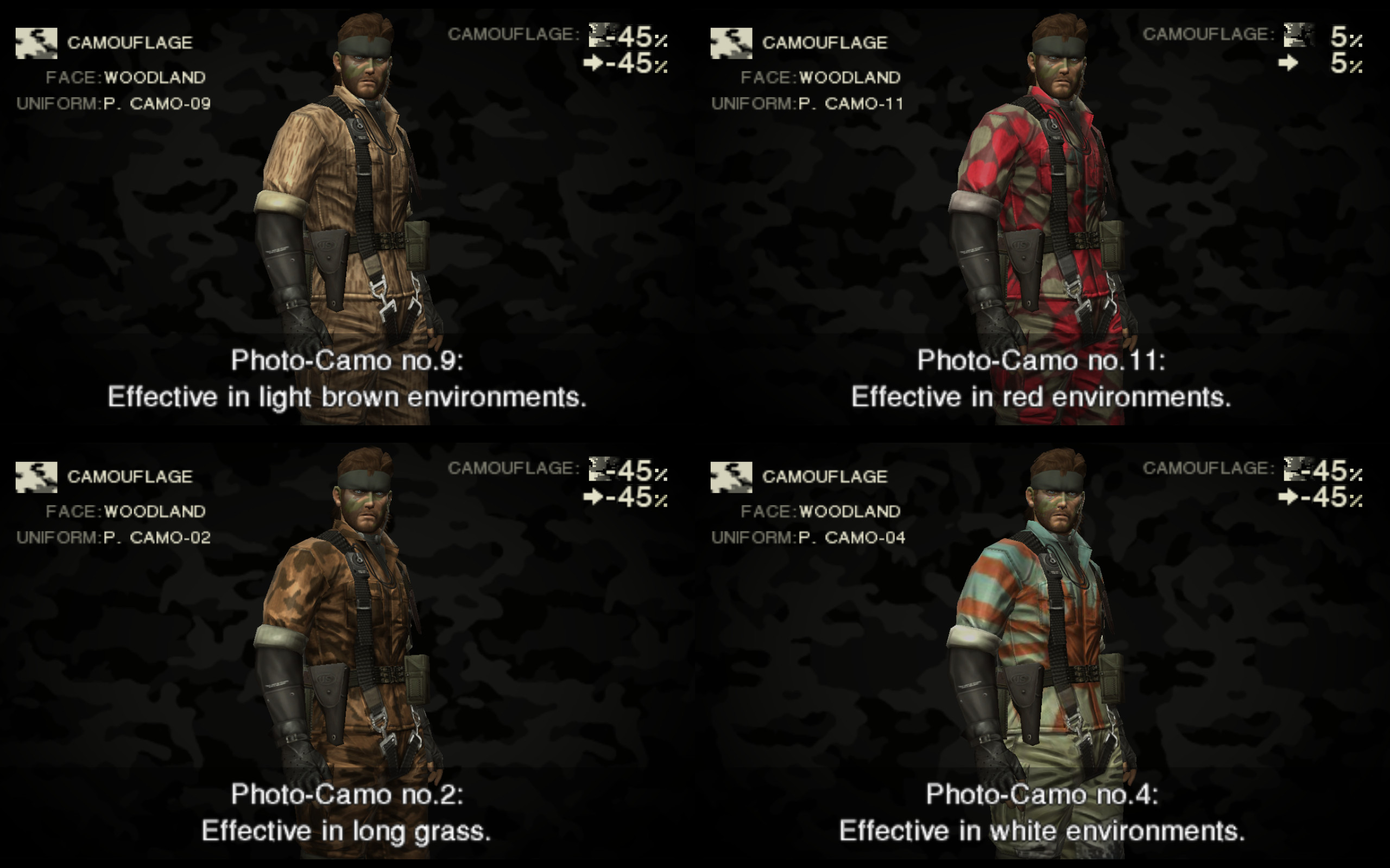 PS2 Photo Camo Mod for Metal Gear Solid: Snake Eater 3D | MGS:SE3D Mods
