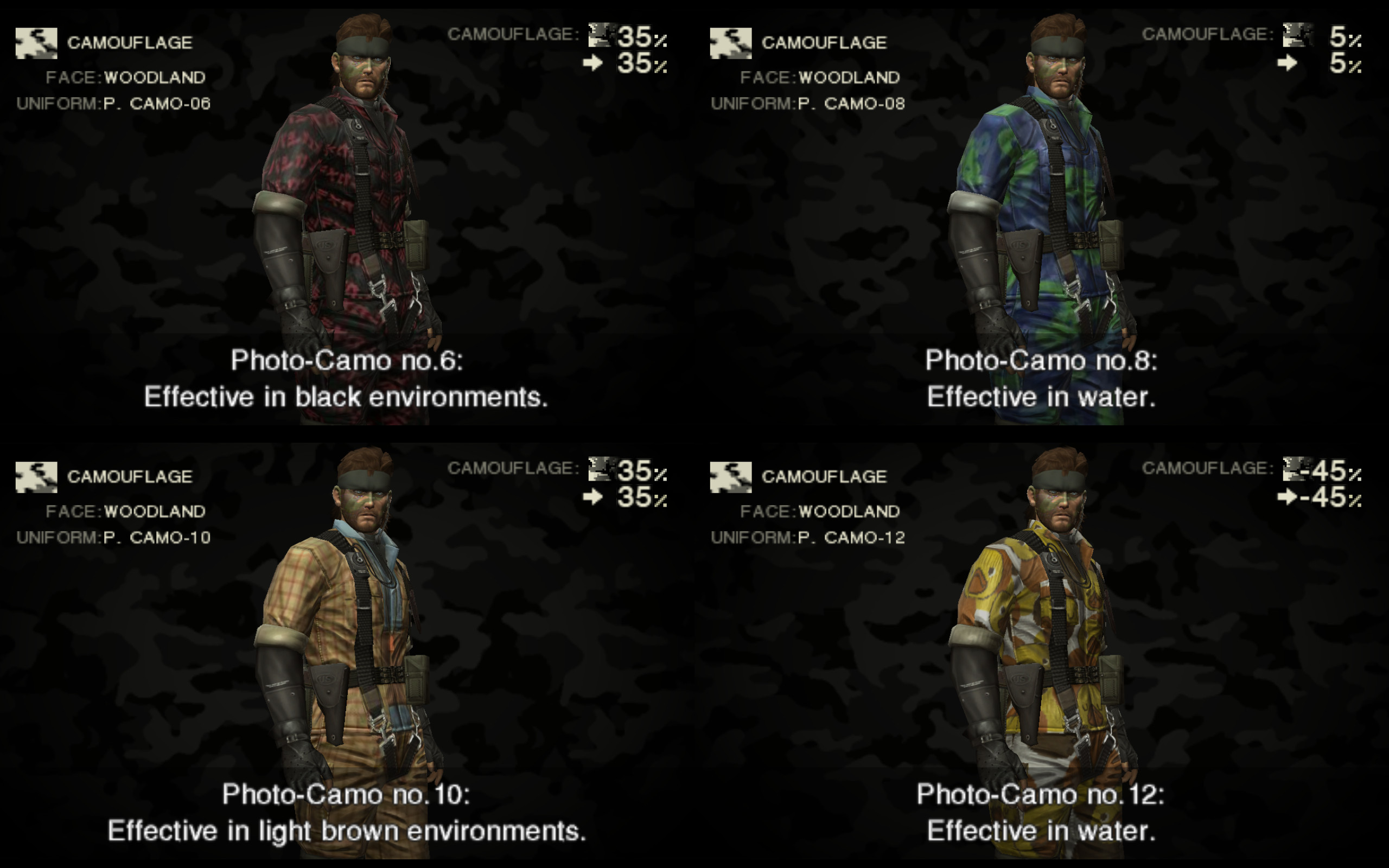 PS2 Photo Camo Mod for Metal Gear Solid: Snake Eater 3D | MGS:SE3D Mods