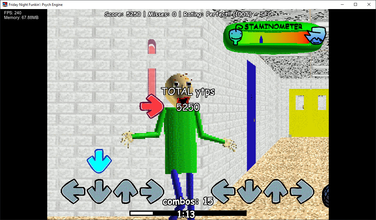 your average baldi's basics oneshot mod Mod for Friday Night Funkin ...