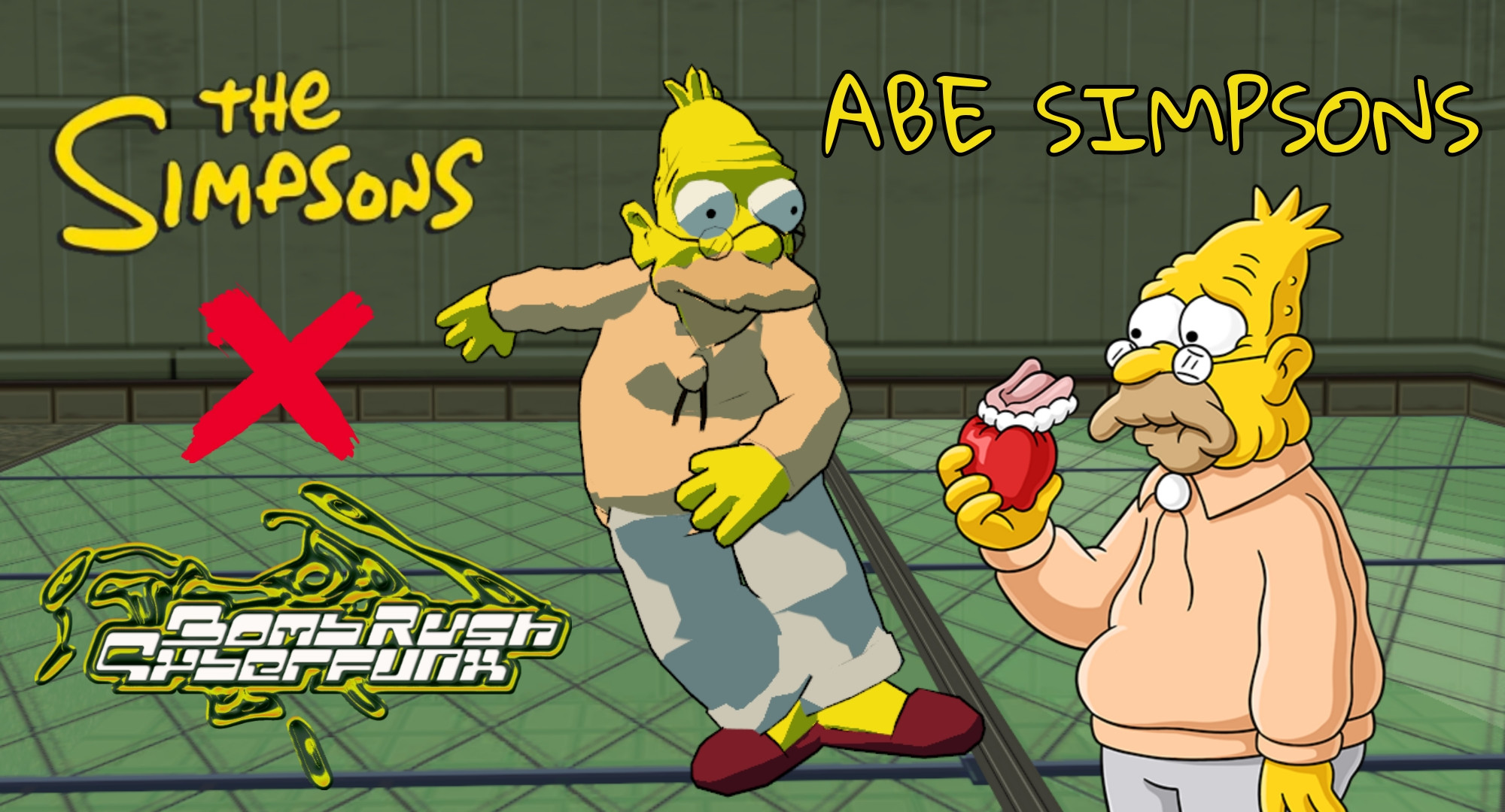 Abe Simpson in BRC Mod for Bomb Rush Cyberfunk | BRC Mods