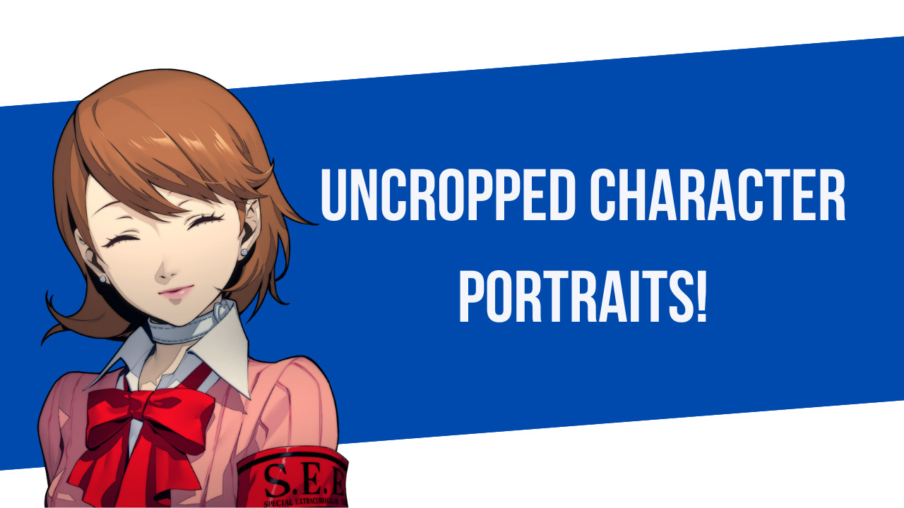 Uncropped character portraits Mod for Persona 3 Reload | P3R Mods