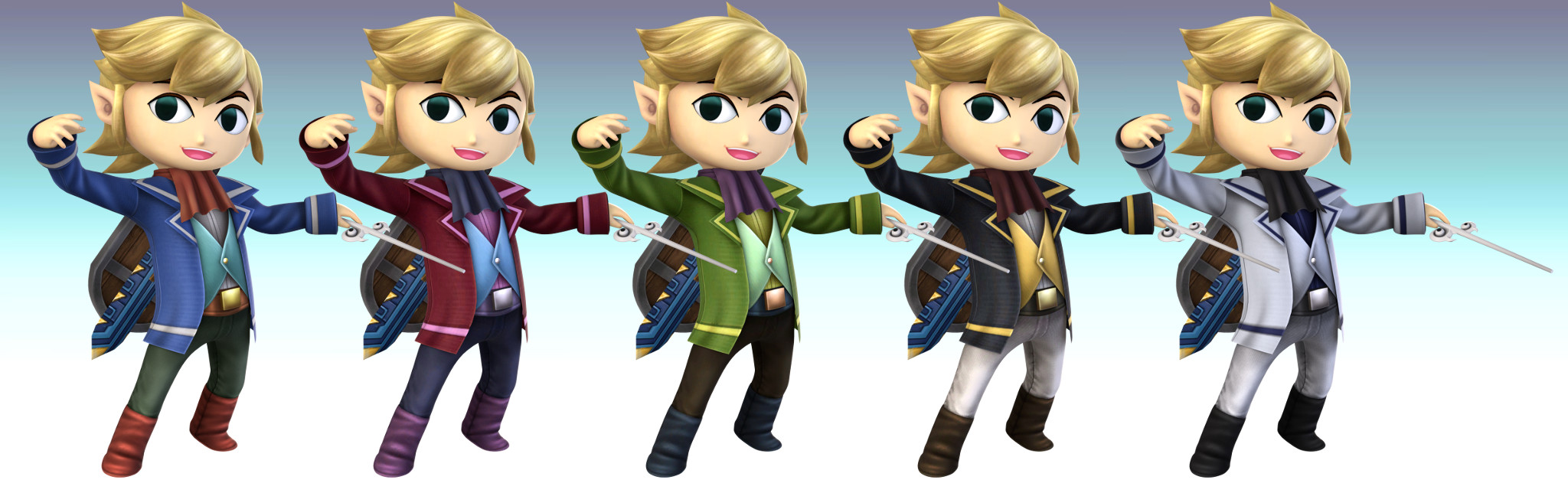 Brawl Toon Link Pose Cosmetic Pack Mod for Super Smash Bros. Brawl ...