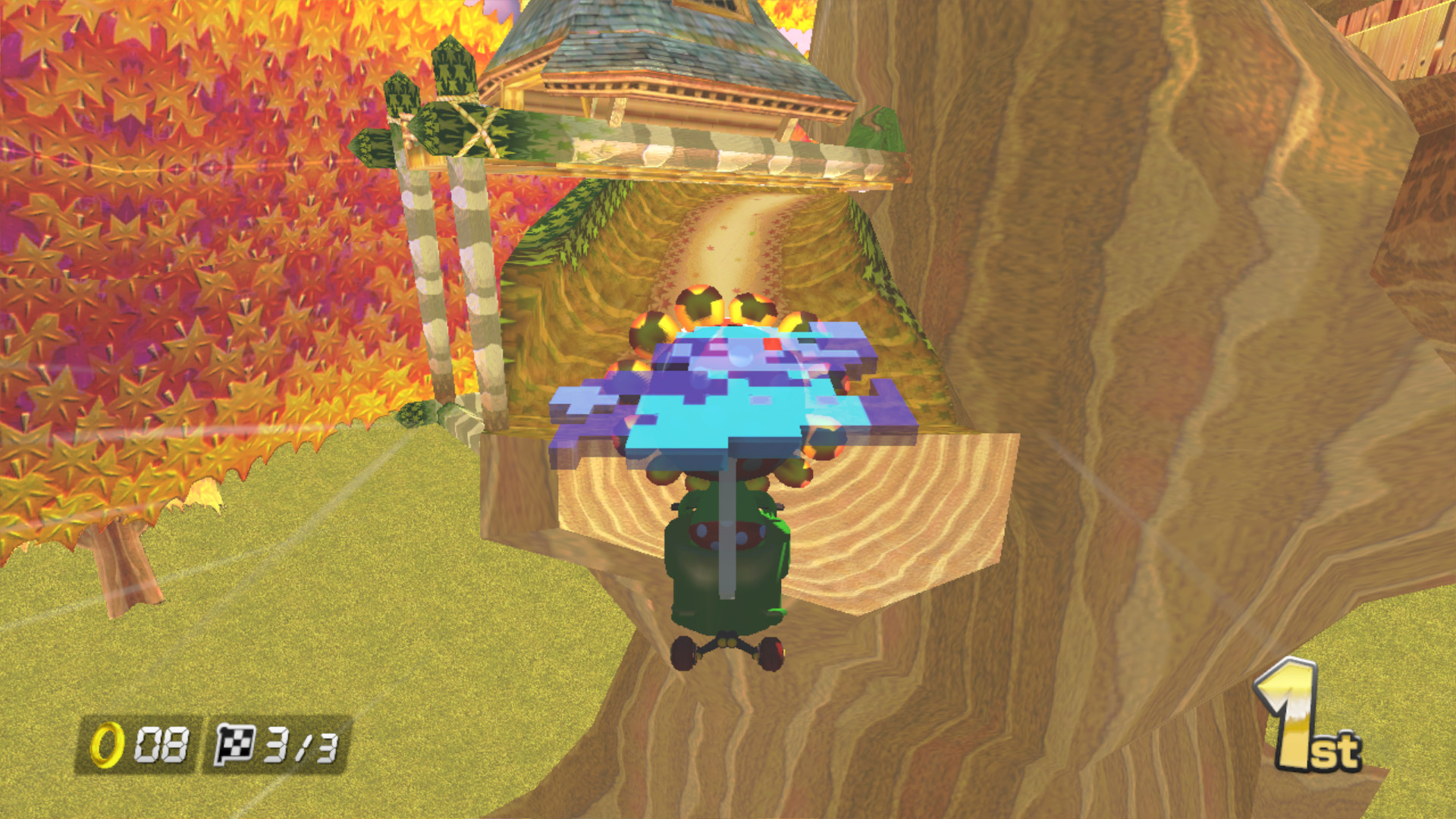 8-Bit Shadow Mario (glider) Mod for Mario Kart 8 | MK8 Mods