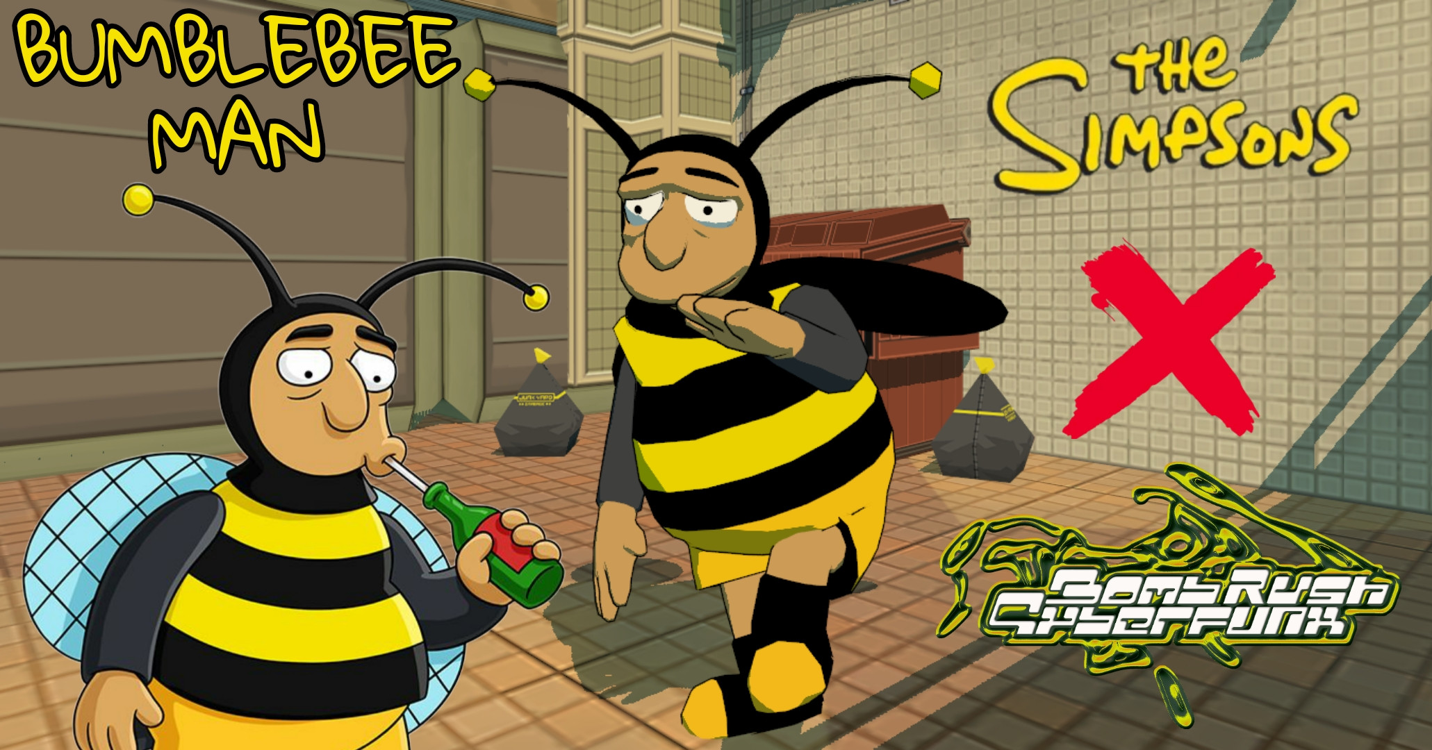 The Simpsons Bumblebee Man The Simpsons Playmates Bumblebee Man
