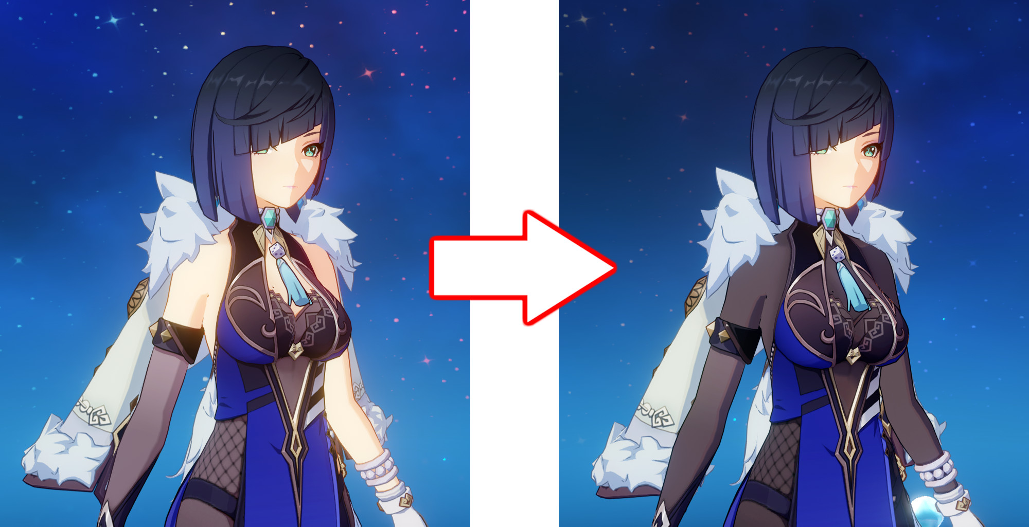 Covered Yelan (Dresscoded) Mod for Genshin Impact | GI Mods