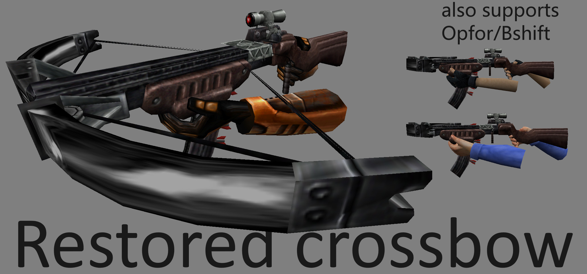 Full-Poly Crossbow Mod for Half-Life | HL Mods