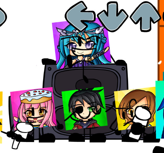 ItsFunneh Logo and KREW Logos BF and GF reskin Mod for Friday Night ...
