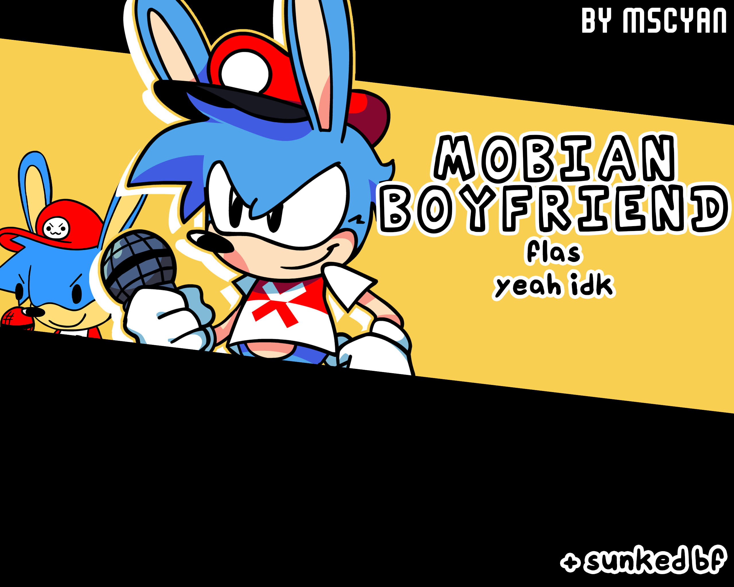 Mobian Bf Skin Fla Mod for Friday Night Funkin' | FNF Mods