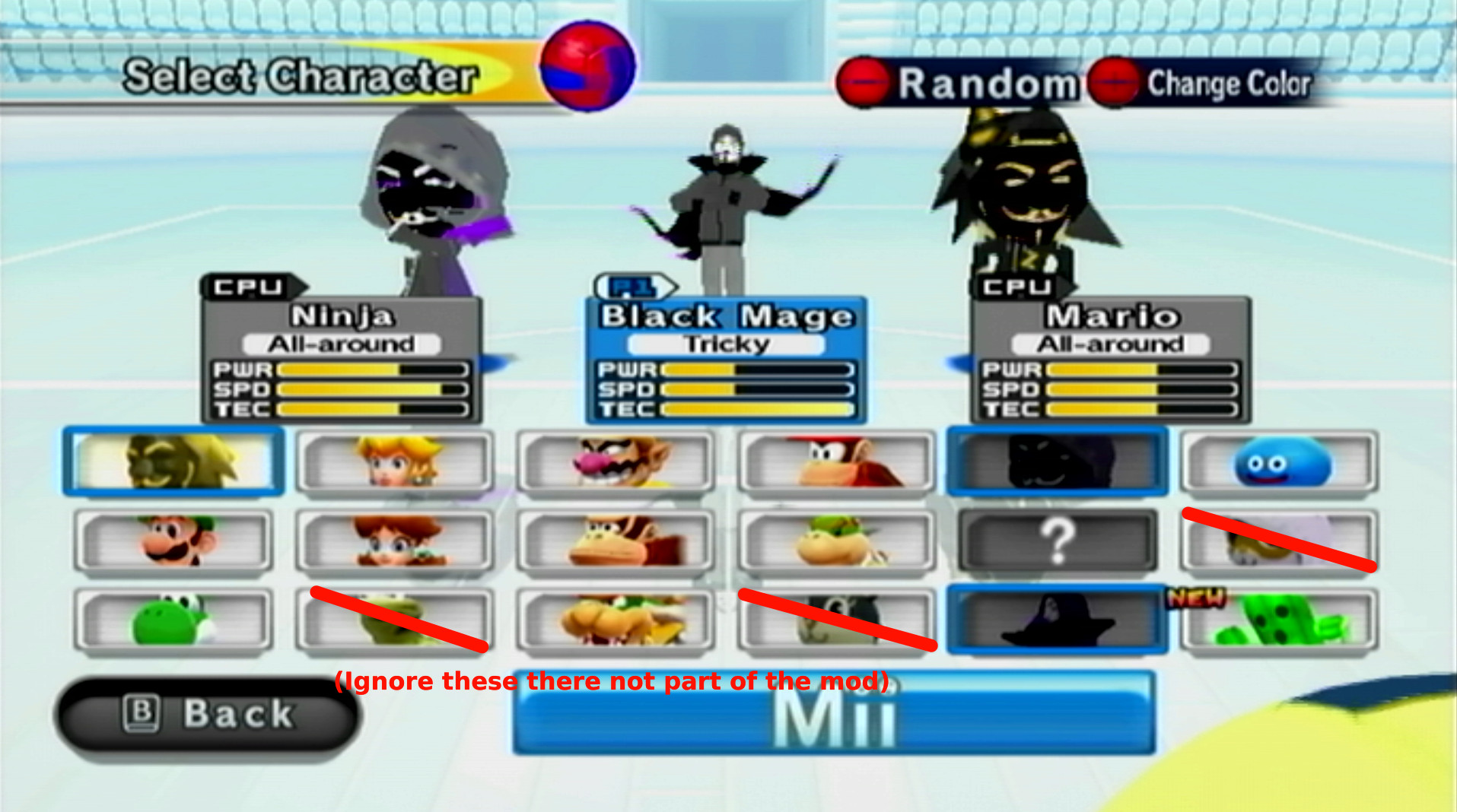 Hacker/Zorgo Characters Mod Mod for Mario Sports Mix | MSM Mods