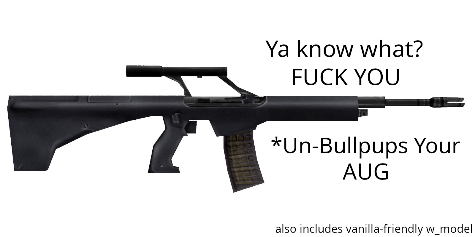 Un-Bullpuped AUG Mod for Counter-Strike 1.6 | CS1.6 Mods