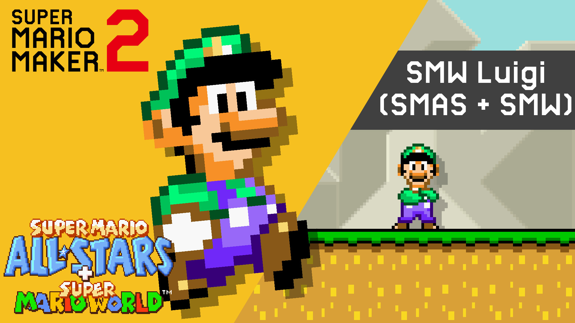 Luigi (Super Mario All-Stars + Super Mario World) Mod for Super Mario Maker 2 | SMM2 Mods