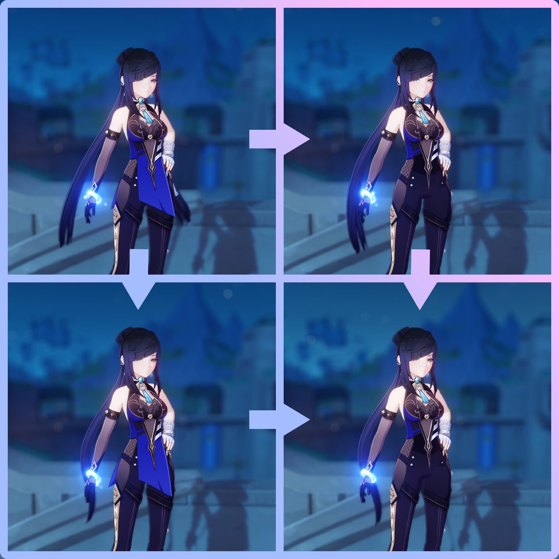 Yelan with long hair Mod for Genshin Impact | GI Mods