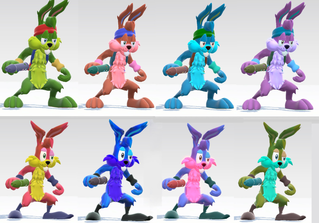 Jazz & Spaz Jackrabbit (Deluxe Mii) Mod for Super Smash Bros. Ultimate ...