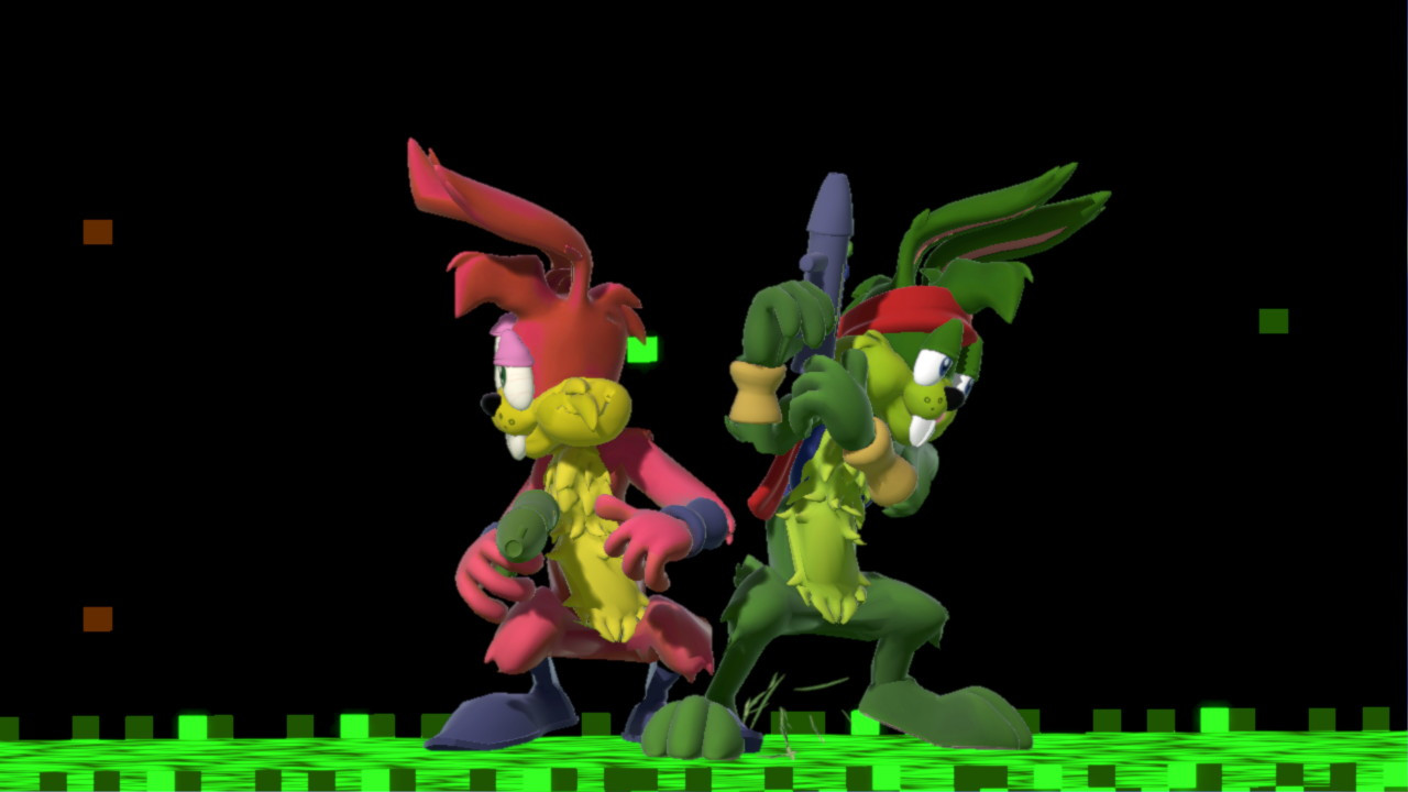 Jazz & Spaz Jackrabbit (Deluxe Mii) Mod for Super Smash Bros. Ultimate ...