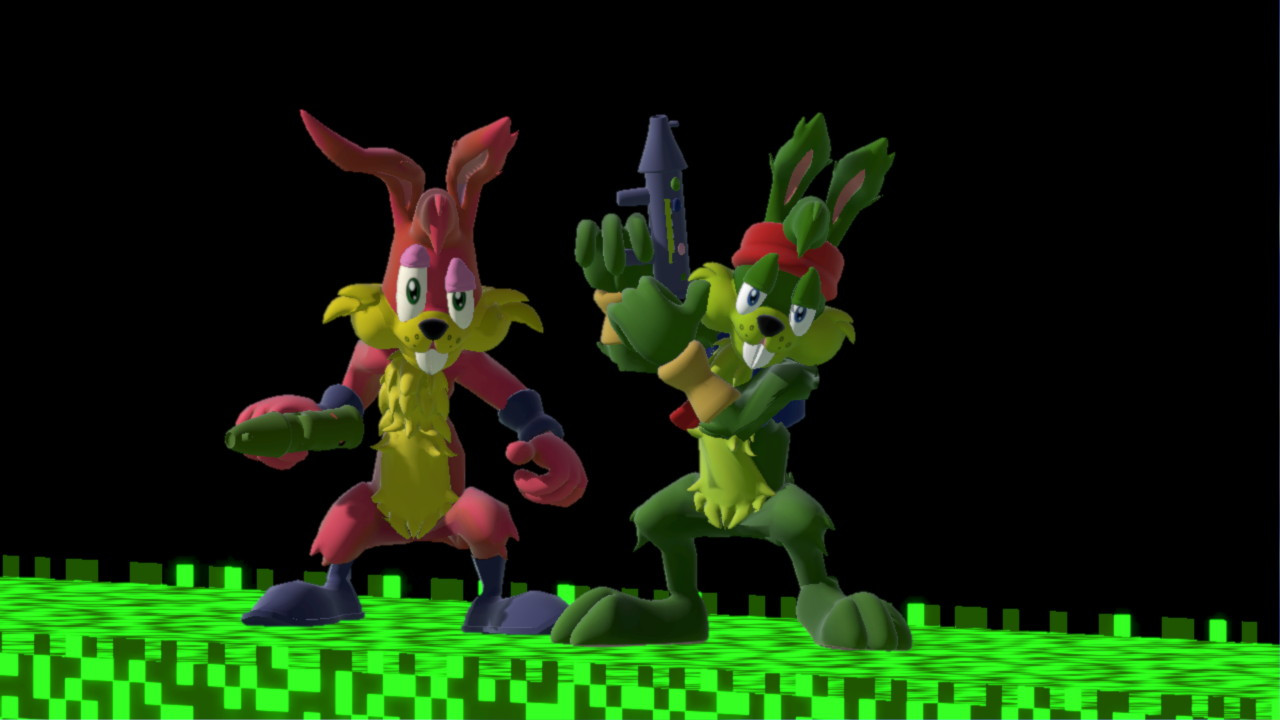 Jazz & Spaz Jackrabbit (Deluxe Mii) Mod for Super Smash Bros. Ultimate ...