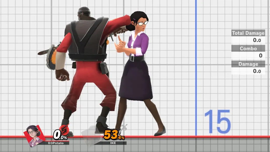 TF2 Miss Pauling over Zero Suit Samus Mod for Super Smash Bros ...